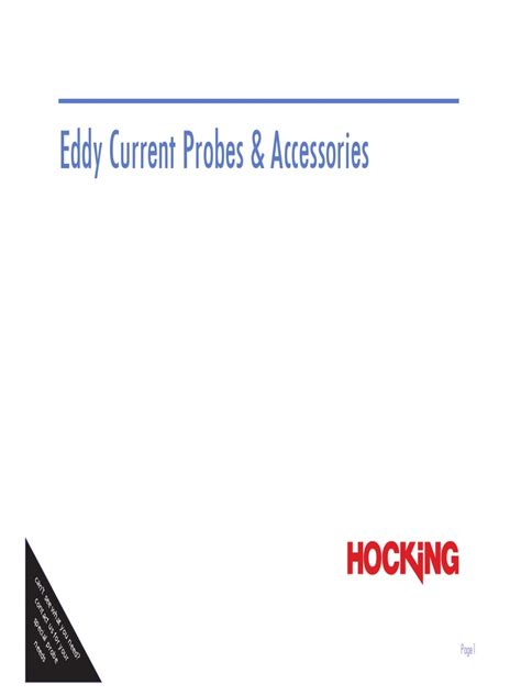 Eddy Current Hocking Pdf Inductor Nondestructive Testing