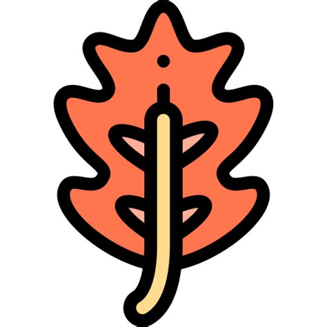 Leaf Detailed Rounded Lineal Color Icon