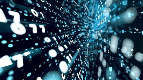 Premium Photo 3d Rendered Abstract Binary Number Falling From Above Technology Digital Big