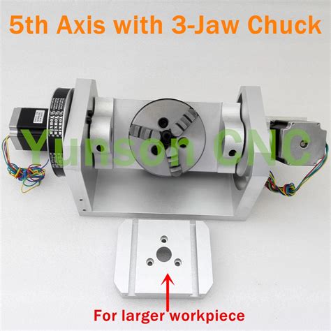 Cnc 5th Axis Rotary Axis With K01 100 3 Jaw Clamp Chuck For Mini Cnc