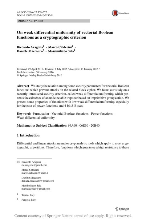 On Weak Differential Uniformity Of Vectorial Boolean Functions As A