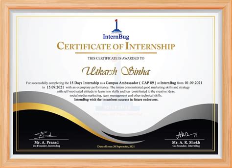 Utkarsh Sinha On Linkedin Certificateofcompletion Excellence Internship