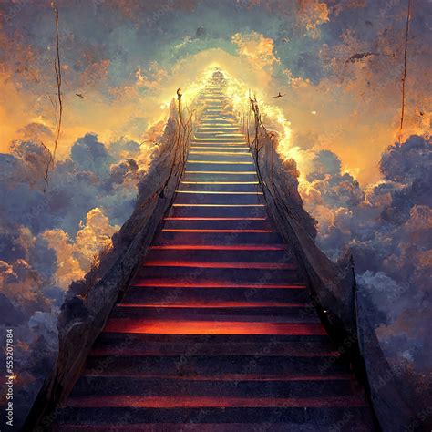 Stairway To Heaven Artwork Stock Illustration Adobe Stock