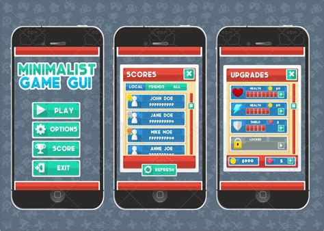 Minimalist Game GUI GameDev Market