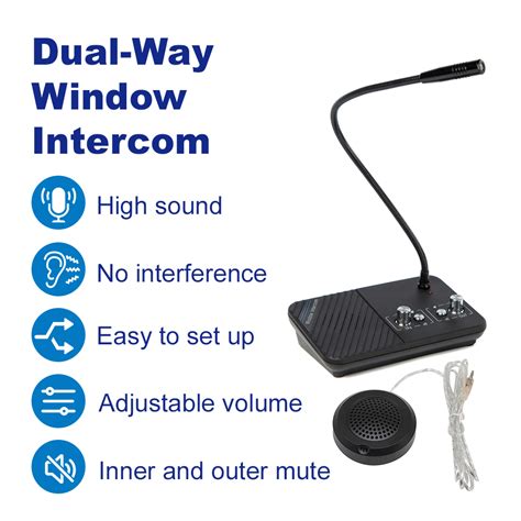 Window Intercom Speaker Two Way Speaker Mic Window Microphone And Speaker Dual Way For Bank