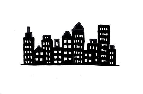 Simple City Skyline Sketch