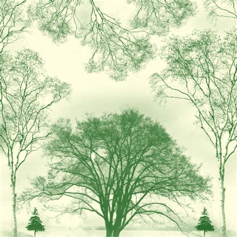 Premium Photo Tree Watercolor Pattern Seamless Background
