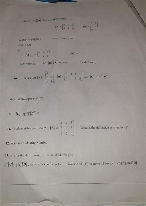 Solved II C A B Determine C Given That Chegg