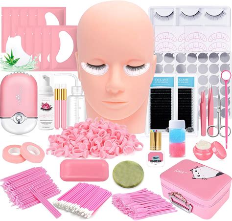 Lash Extension Kit Professional Eyelash Grafting Training Tools Mannequin Head Usb