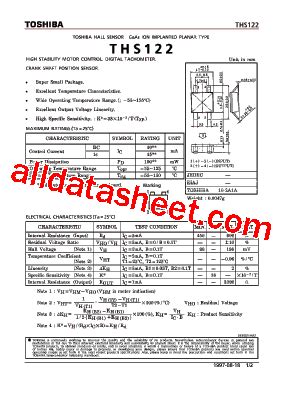 Ths122 Datasheetpdf Toshiba Semiconductor