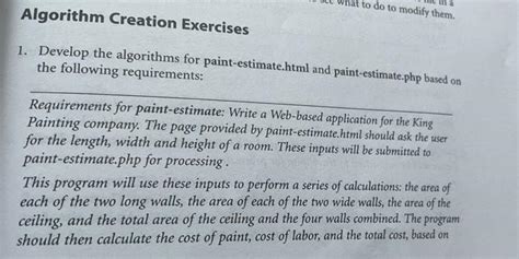 Solved Algorithm Creation Exercises 1 Develop The