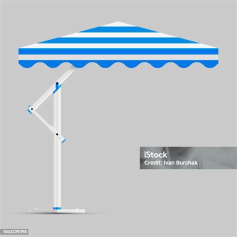 홍보 광장 광고 야외 정원이 나 비치 파란색과 흰색 우산 양산 모의 최대 벡터 템플릿 레스토랑에 대한 스톡 벡터 아트 및 기타 이미지 레스토랑 팝업 스토어 0명