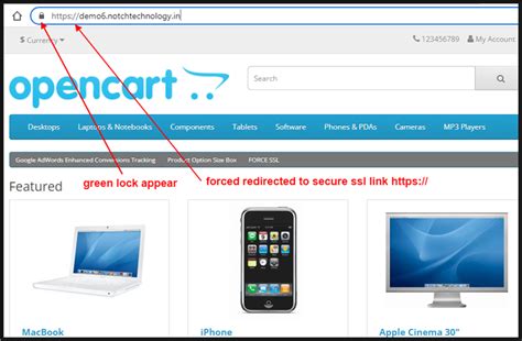 Opencart Force Ssl