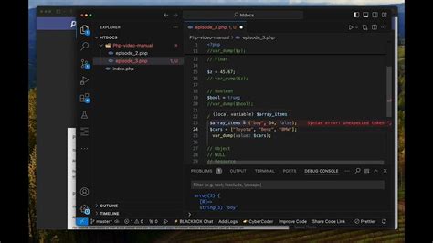 Php Video Doc Episode 03 Php Datatype Youtube