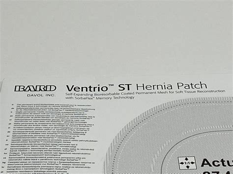 New Bard Ventrio St Hernia Patch 5950090 Exp 2023 08 A5 Ventrio St Hernia Patch Disposables