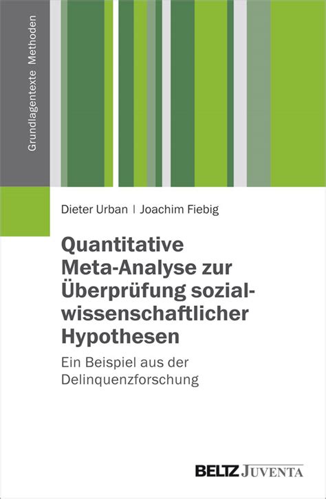 Quantitative Meta Analyse Zur Überprüfung Sozialwissenschaftlicher Hypothesen Ein Beispiel Aus