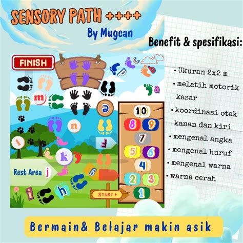 Sensory Path Educational Toy Recognizing Numbers Recognizing Letters