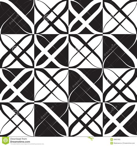 Monochrome Geometric Pattern Stock Vector Illustration Of Design Circular 38801905