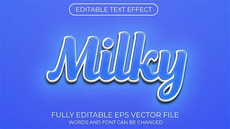 Premium Vector Milky Text Effect