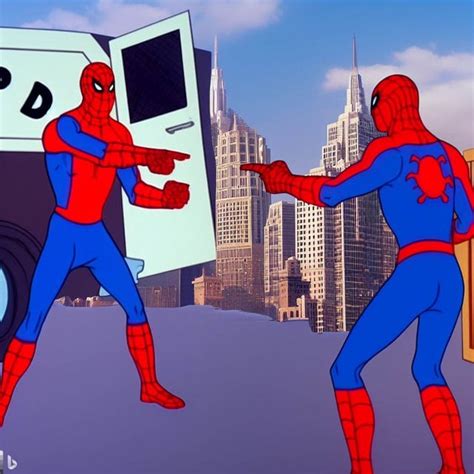 Spider Man Pointing At Spiderman Meme Bing Image Creator R