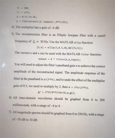 Lab Work Perform A Matlab Simulation Of The Sampling