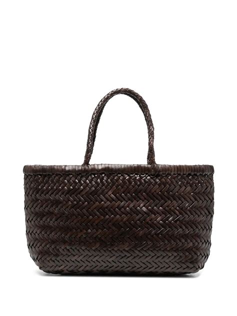 Dragon Diffusion Interwoven Leather Tote Bag Brown Farfetch Uk