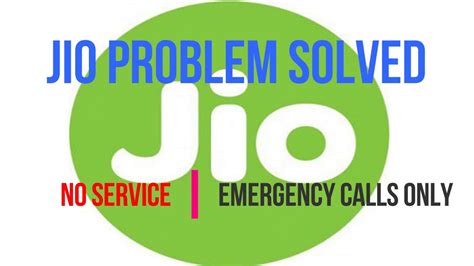 Jio Sim Problem No Service And EMERGENCY CALLS ONLY Solution Micro TV YouTube