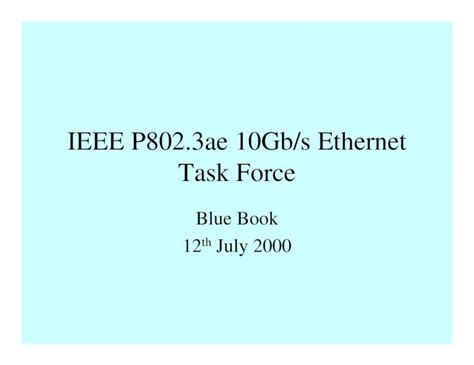 Pdf Ieee P802 3ae 10gb S Ethernet Blue Book Lan Phy Example Dte Phy Medium Xgmii Pmd Within