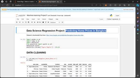 Karthick M On Linkedin Machinelearningproject Handsonlearning Codebasics Datasciencejourney