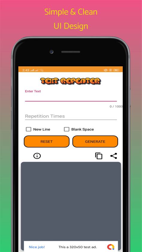 Text Repeater Android App Source Code By Creativetech Codester