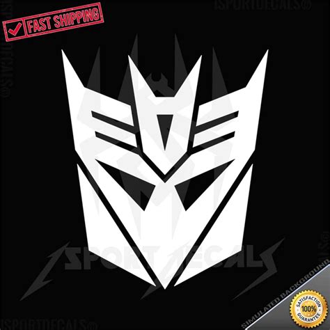 Decepticon Classic Cartoon 80s Transformers Logo Vinyl Decal Sticker £