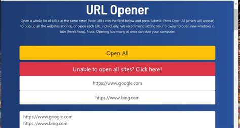 how to open multiple pages at once in chrome firefox opera and edge