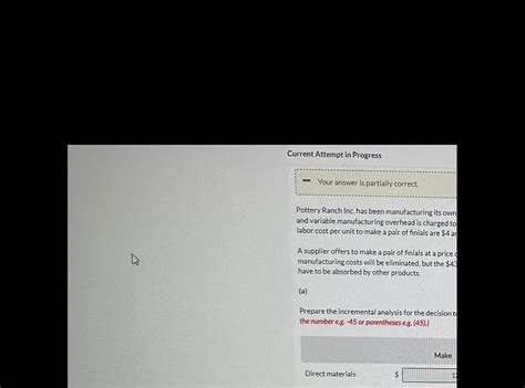 [answered] current attempt in progress your answer is partially correct