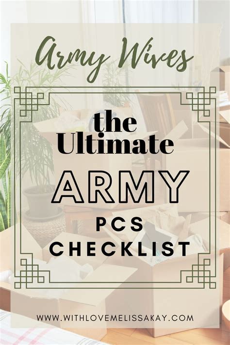 Army Pcs Checklist Pcs Move Pcs Checklist Pcs Move Checklist