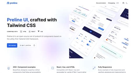 250以上のコンポーネントが用意されたtailwindcssベースのオープンソースなuiコンポーネントセット・「preline Ui」 かちびとnet