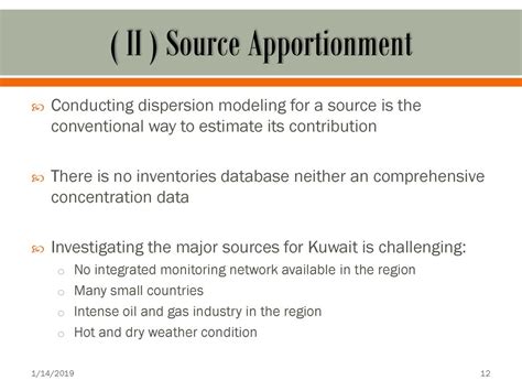 Investigating The Major Sources Of Pm25 In Kuwait Ppt Download