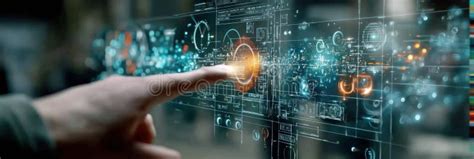 User Engaged In Augmented Reality Interaction With A Floating Digital Interface In A Modern City