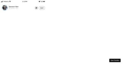 Venmo Header Codesandbox