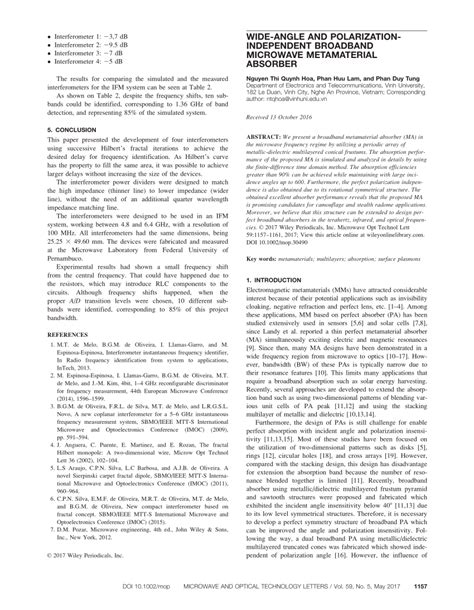 Pdf Wide Angle And Polarization Independent Broadband Microwave Metamaterial Absorber