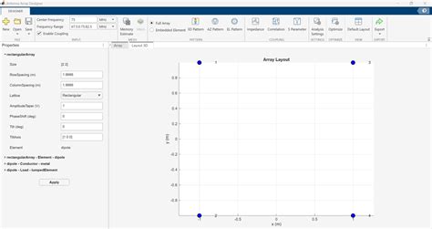 Antenna Array Designer Design Visualize And Analyze Arrays MATLAB