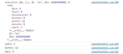 Dayjsdurationydiffx The Year Month And Day In The Object Are Not
