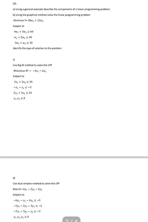 Solved Q2 A Using A General Example Describe The Chegg