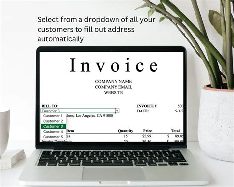 Simple Invoice Template Excel Invoice Excel Spreadsheet Excel Template Downloadable Invoice
