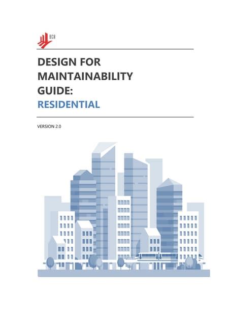 Design For Maintainability Guide Residential Version 2 0 Pdf