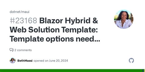 Blazor Hybrid And Web Solution Template Template Options Need Updating