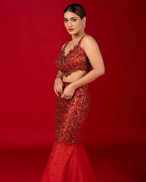 Actress Saniya Iyappan New Stylish And Bold Look In Red Out Is Trending