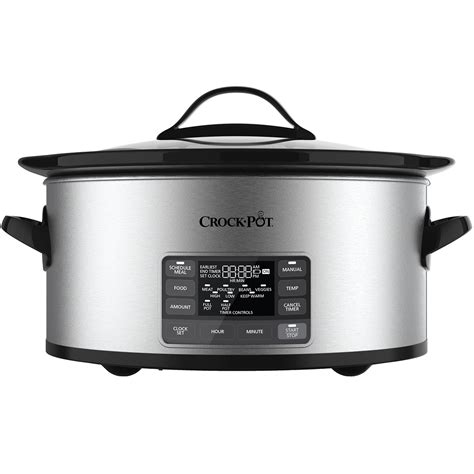 Crock Pot® 6 Qt Programmable Mytime™ Slow Cooker Stainless Steel