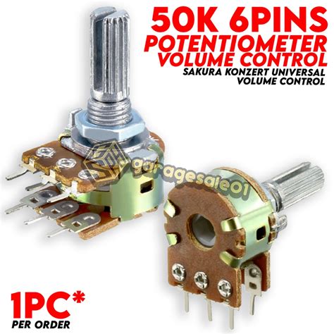 50k Potentiometer 6legs Sakura Konzert Universal Volume Control 6 Pin Master Volume Shopee