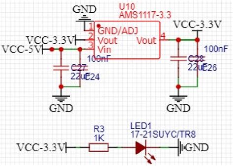 Schematic Circuit Ams1117 3 3 Is A Linear Regulator Commonly Used To Download Scientific