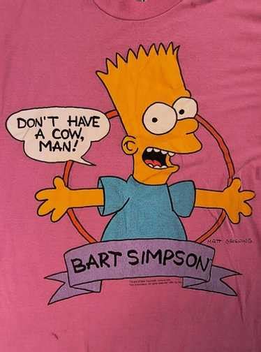Vintage Bart Simpson 1990 Pink Tee Gem Vintage Bart Simpson 1990 Pink Tee Gem